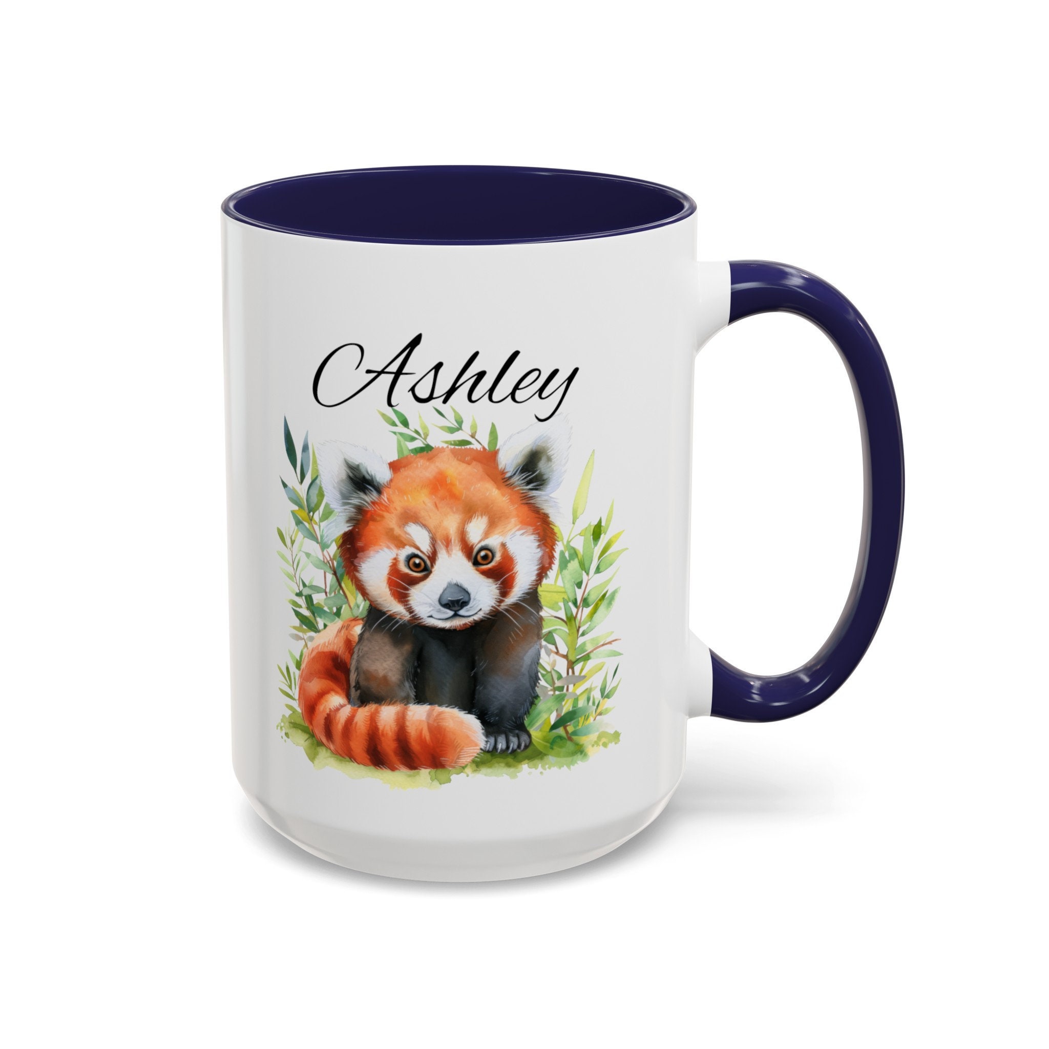 Custom Name Red Panda Coffee Mug, Red Panda Personalized Mug, Cute Red ...