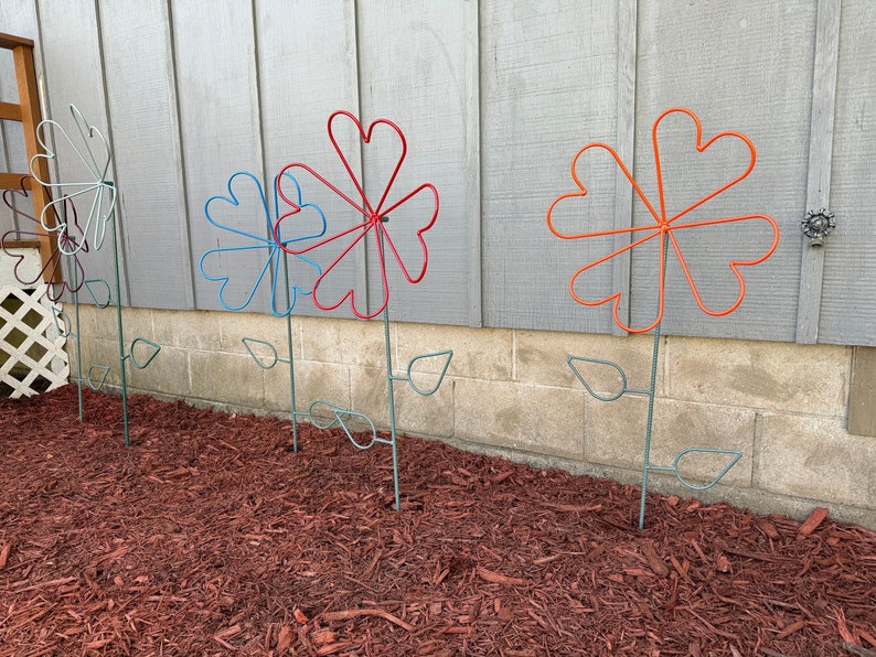 Hand Made Metal Garden Flowers, Garden Flower, Powder Coated, Yard ...