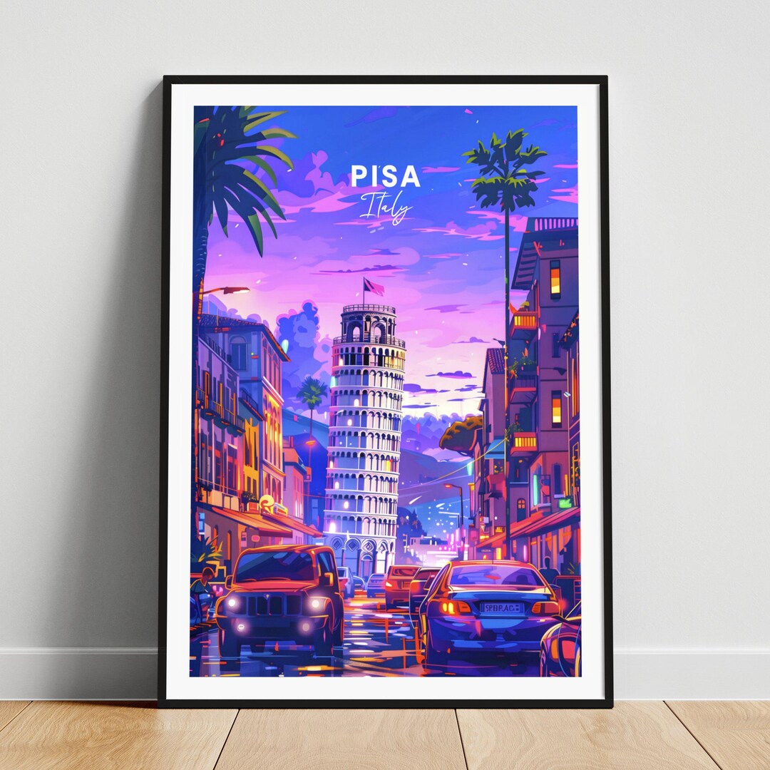 Pisa Travel Print - Italy Travel Poster, Leaning Tower of Pisa Poster ...