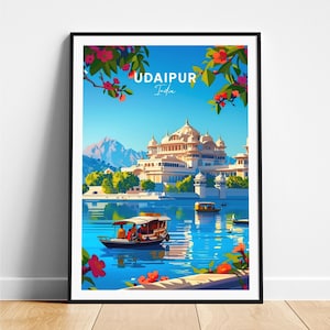 Udaipur Travel Print - India Travel Poster, Udaipur Poster, Udaipur ...