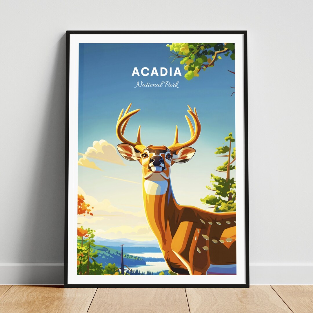 Acadia National Park Poster, Acadia Print, Acadia Poster, Acadia Wall ...