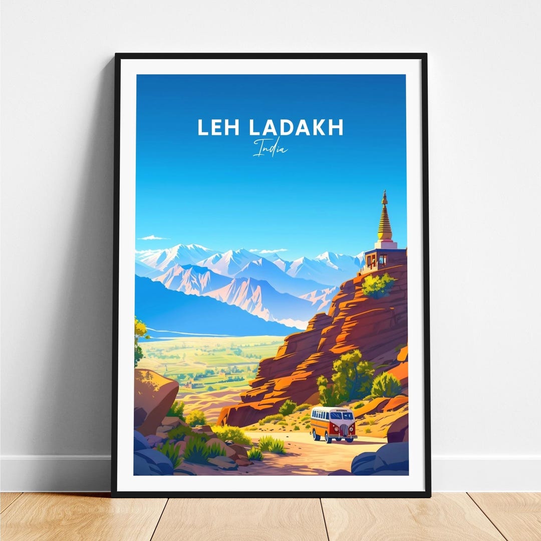 Leh Ladakh Travel Print - India Travel Poster, Leh Ladakh Poster, Leh ...