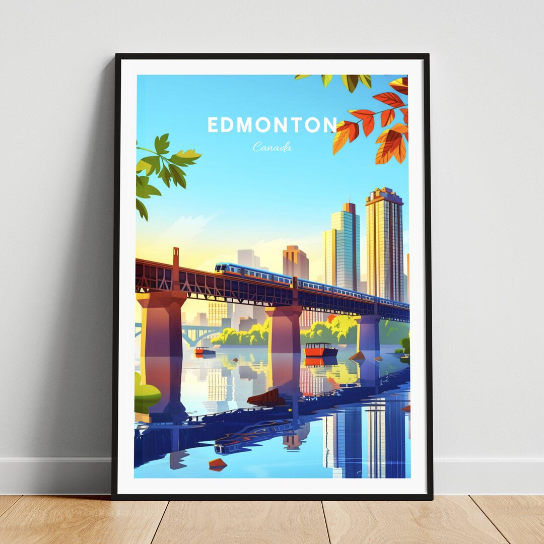 Edmonton Travel Print Canada Travel Poster, Edmonton Poster, Edmonton ...