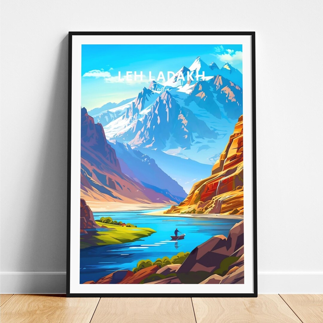 Leh Ladakh Travel Print - India Travel Poster, Leh Ladakh Poster, Leh ...