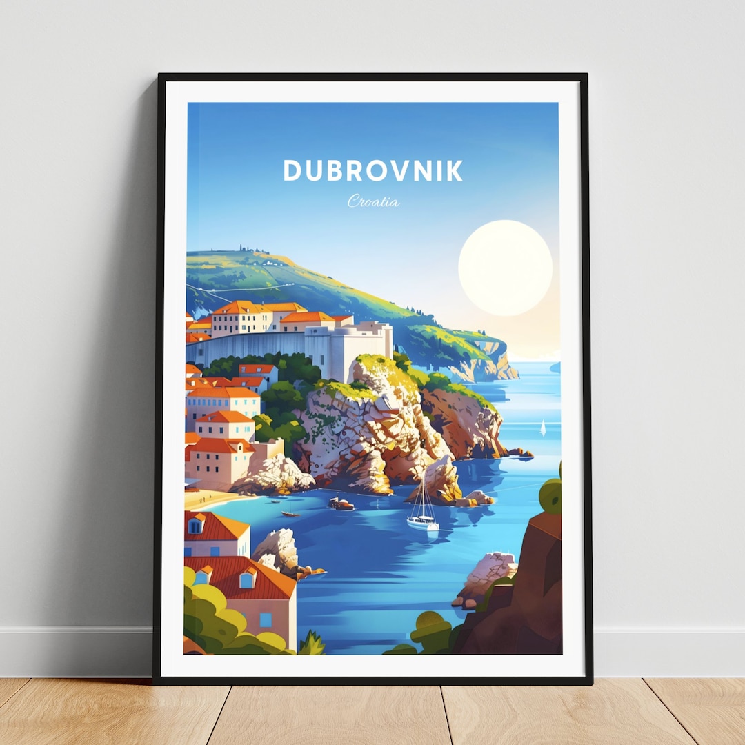 Dubrovnik Travel Print - Croatia Wall Art, Dubrovnik Poster, Neretva ...