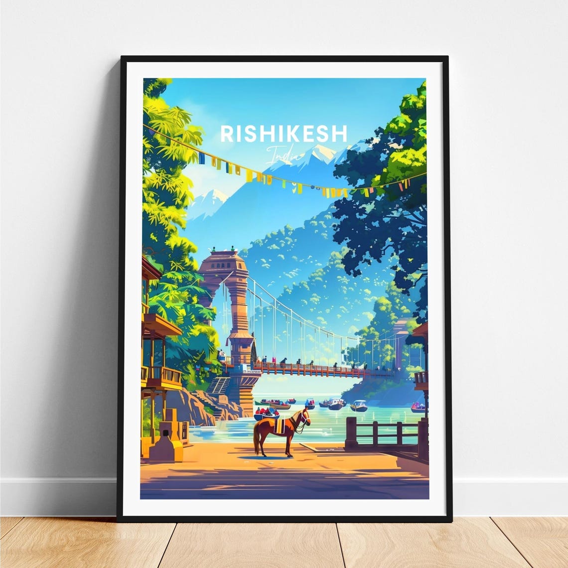 Rishikesh Travel Print India Travel Poster, Rishikesh Poster, Rishikesh ...