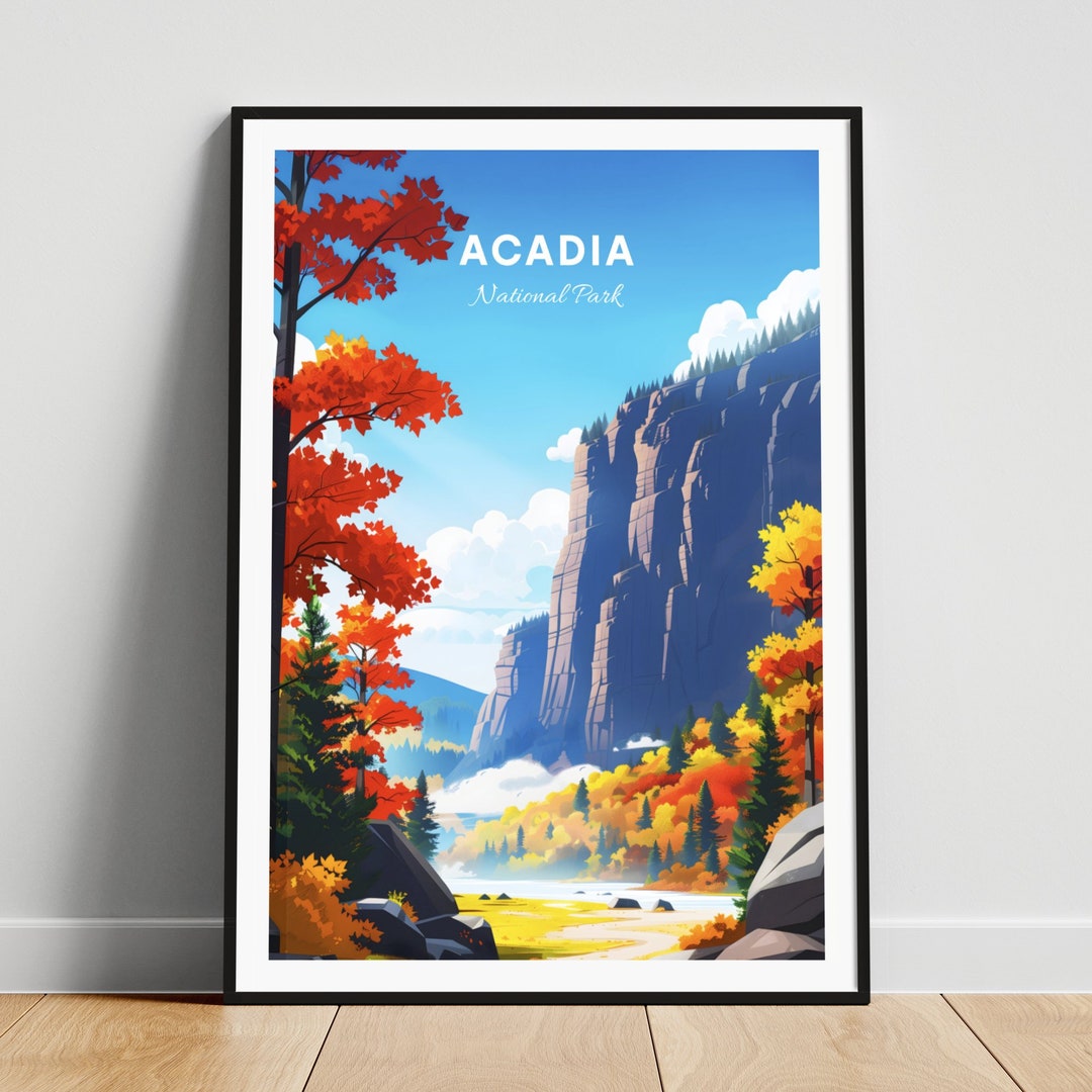 Acadia National Park Poster, Acadia Print, Acadia Poster, Acadia Wall ...