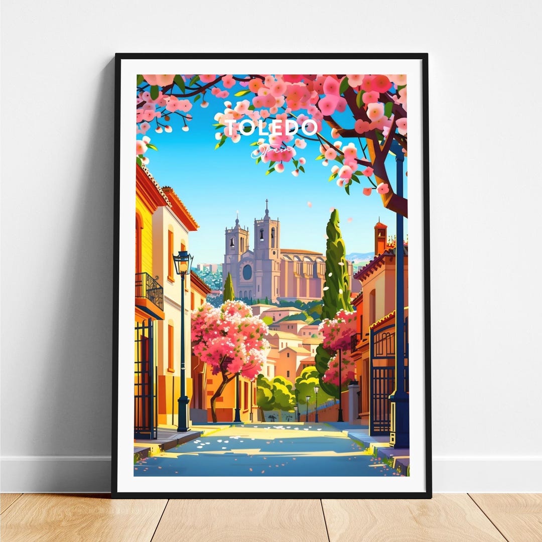 Toledo Travel Print - Spain Travel Poster, Toledo Poster, Toledo Spain ...