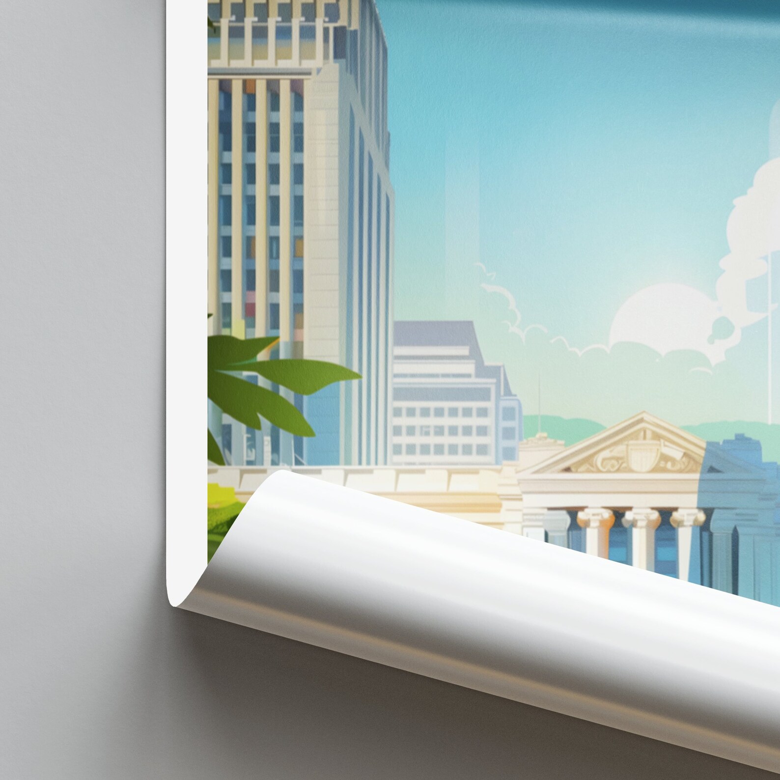 Sacramento Travel Print - US Wall Art, Sacramento City Hall Poster ...