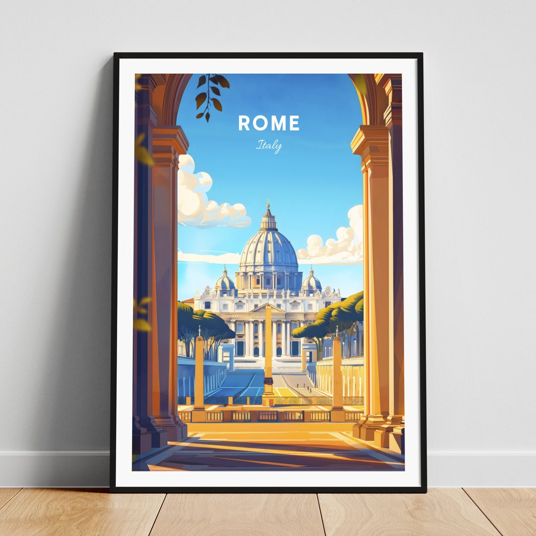 Rom Poster Italien Wandbild, Rom Poster, Italien Druck ...
