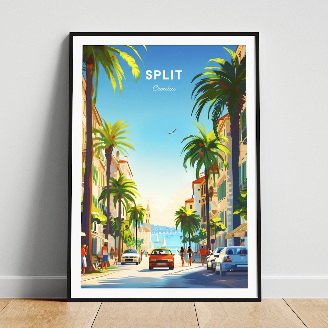 Split Travel Print - Croatia Wall Art, Split Poster, Dalmatia Poster ...