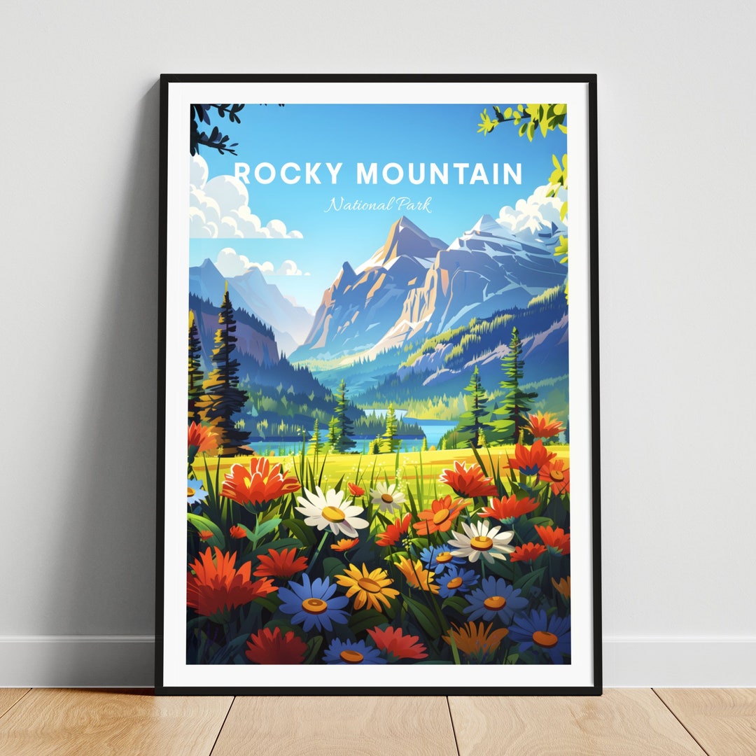 Rocky Mountain National Park Poster, Rocky Mountain Poster, the Rockies ...