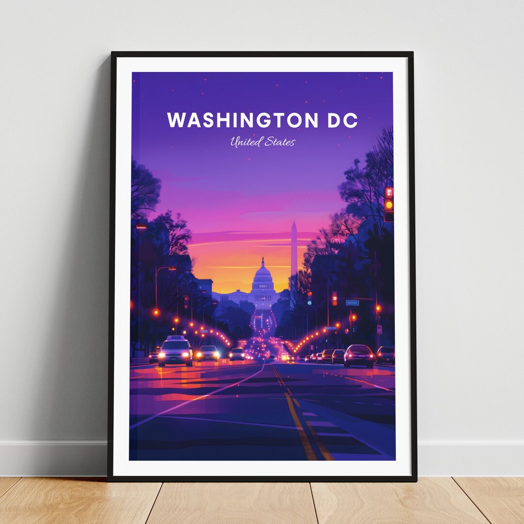 Washington DC Travel Print - United States Wall Art, Washington DC ...