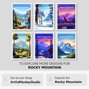 Rocky Mountain National Park Poster, Rocky Mountain Poster, the Rockies ...