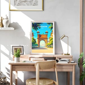 Lucknow Travel Print India Travel Poster, Lucknow Poster, Lucknow Uttar ...