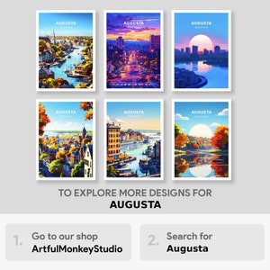 Augusta Travel Print US Travel Poster, Augusta Poster, Maine Poster ...