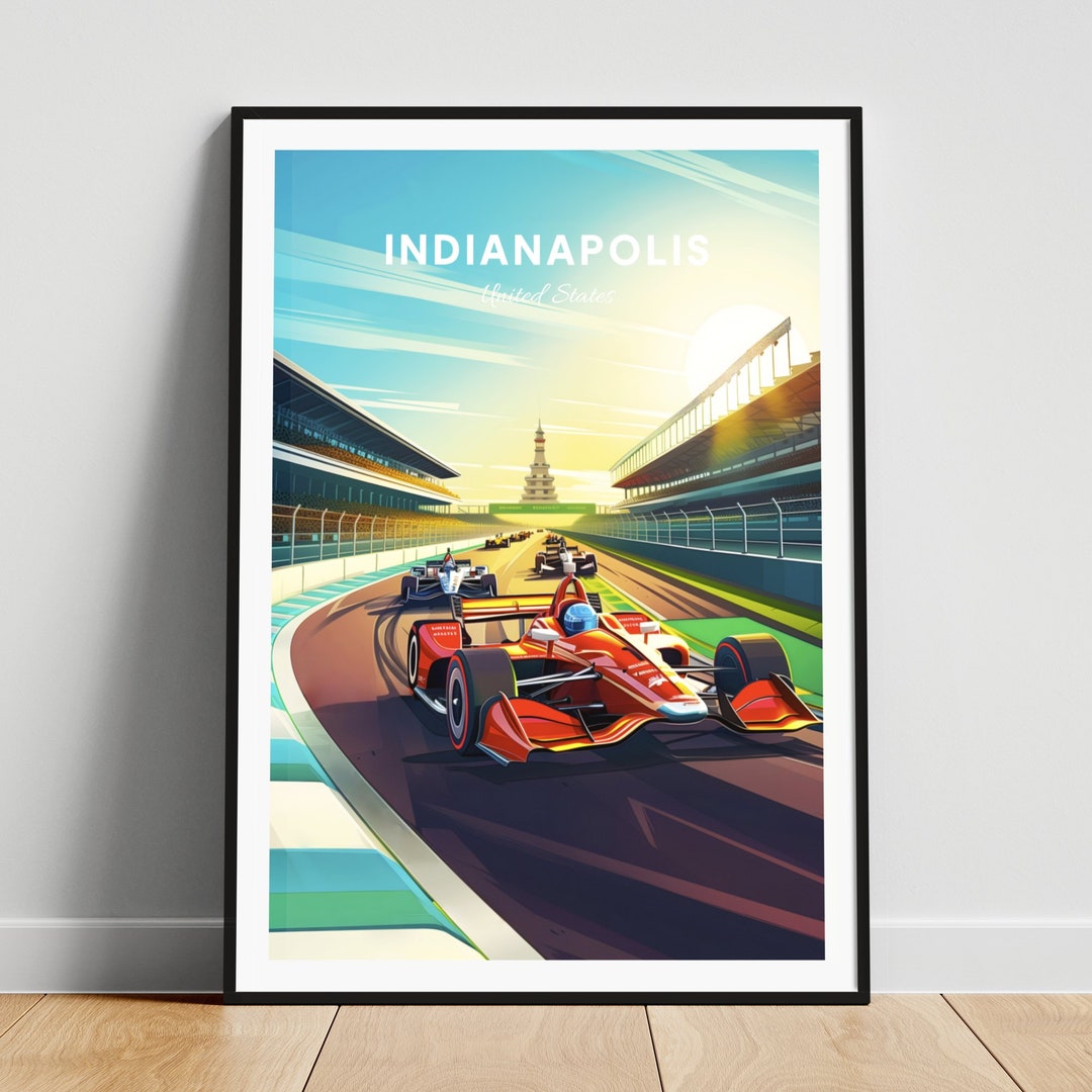 Indianapolis Travel Print - United States Wall Art, Indianapolis Poster ...