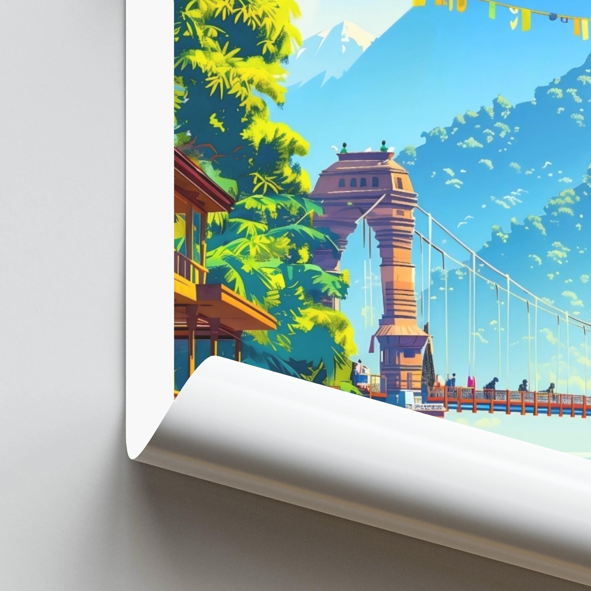 Rishikesh Travel Print India Travel Poster, Rishikesh Poster, Rishikesh ...