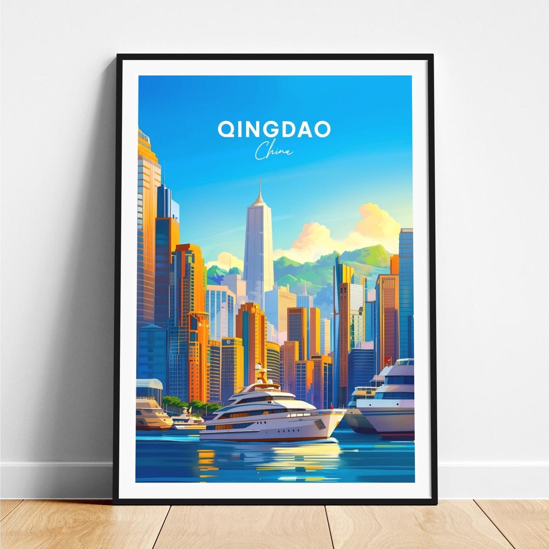 Qingdao Travel Print - China Travel Poster, Qingdao Poster, Qingdao ...