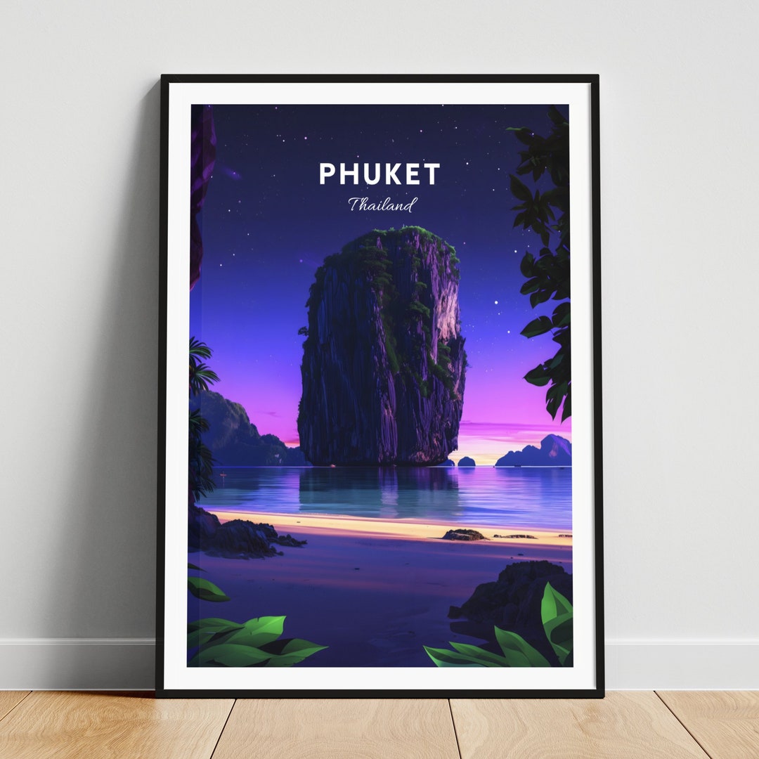 Phuket Travel Print - Thailand Wall Art, Phuket Poster, Phi Phi Islands ...