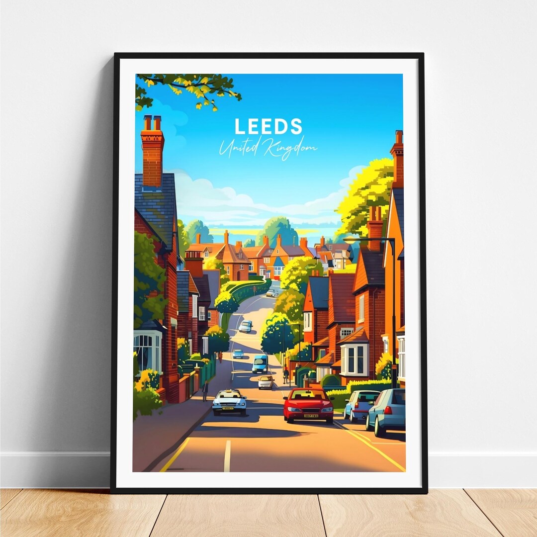 Leeds Travel Print - United Kingdom Travel Poster, Leeds Poster, Leeds ...