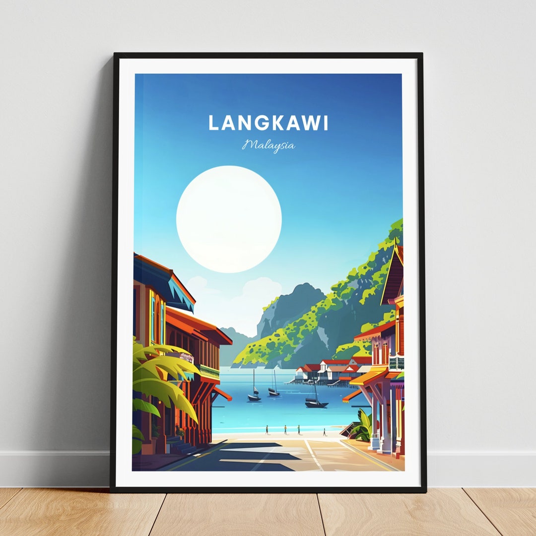 Langkawi Travel Print Malaysia Wall Art, Langkawi Poster, Beach Poster ...