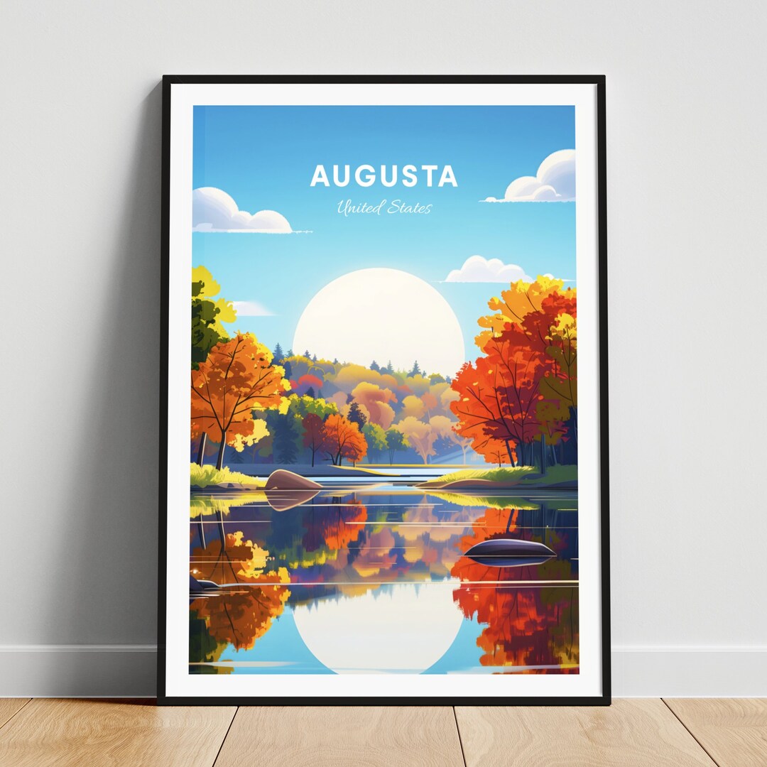 Augusta Travel Print - US Travel Poster, Augusta Poster, Maine Poster ...