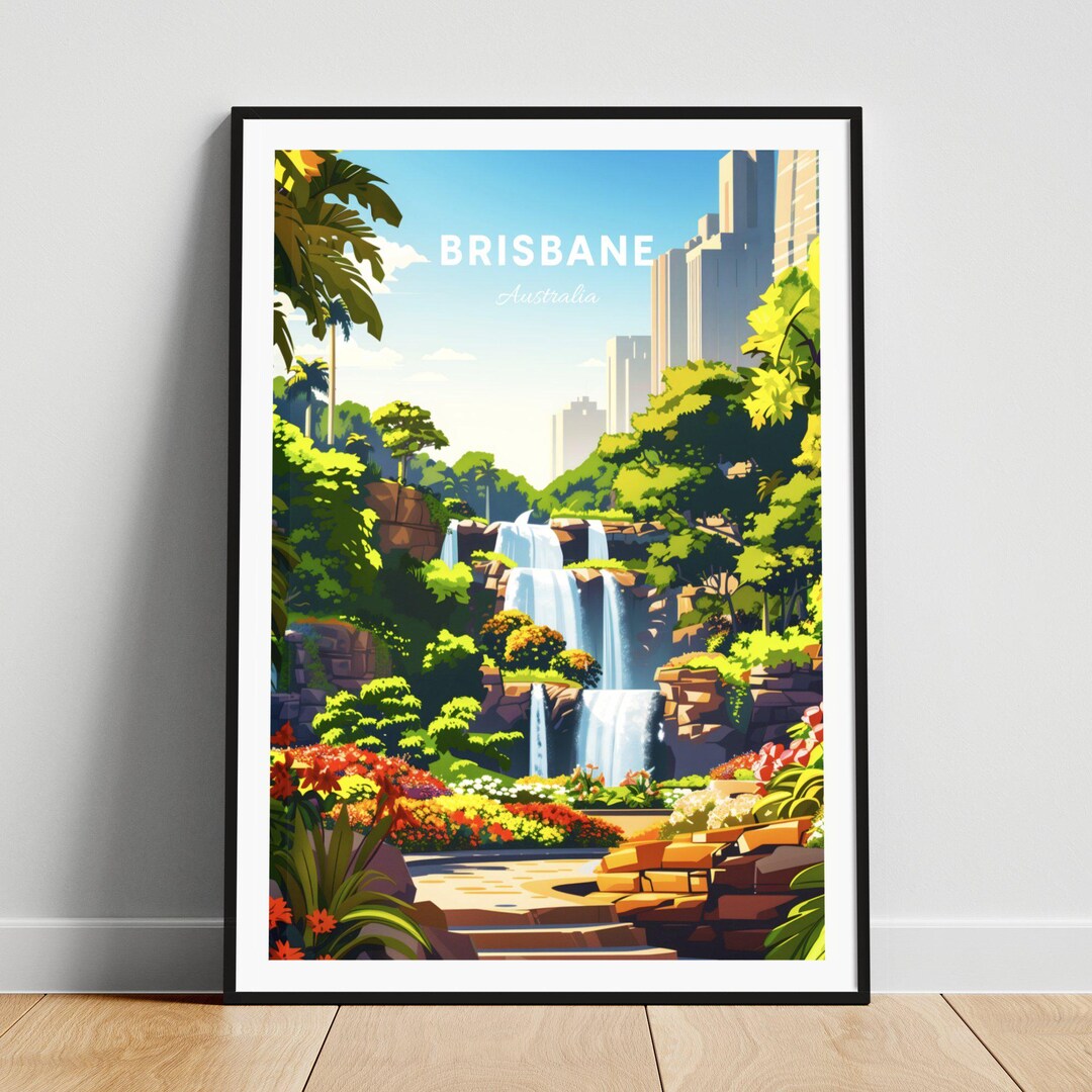 Brisbane Travel Print - Australia Travel Poster, Brisbane Poster ...