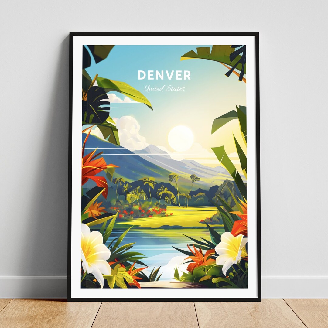 Denver Travel Print - United States Wall Art, Denver Poster, Colorado ...