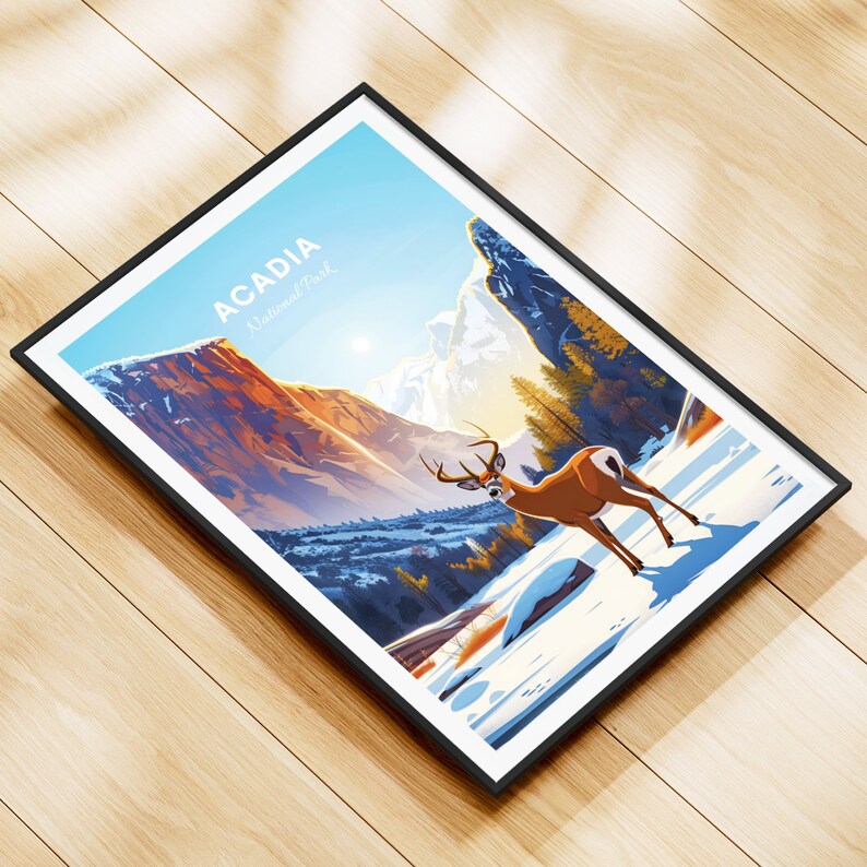 Acadia National Park Poster, Acadia Print, Acadia Poster, Acadia Wall ...