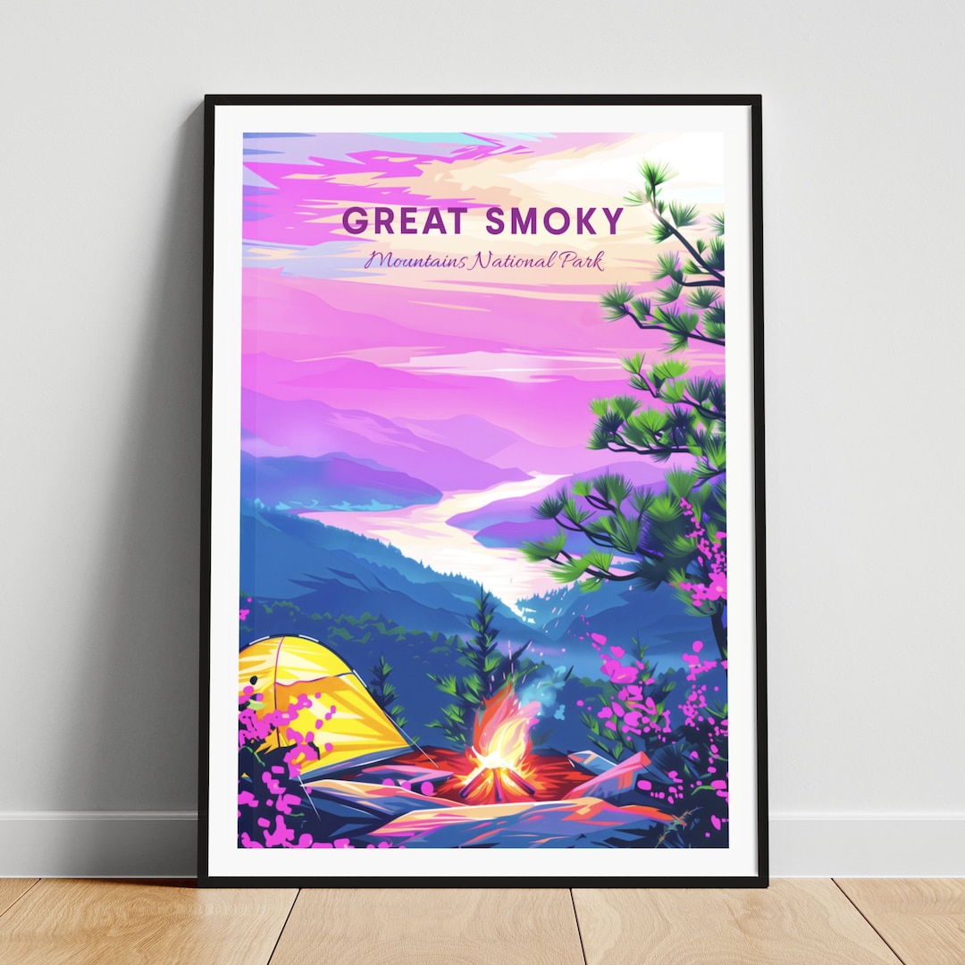 Great Smoky Mountains National Park Poster, Great Smoky, Blue Ridge ...