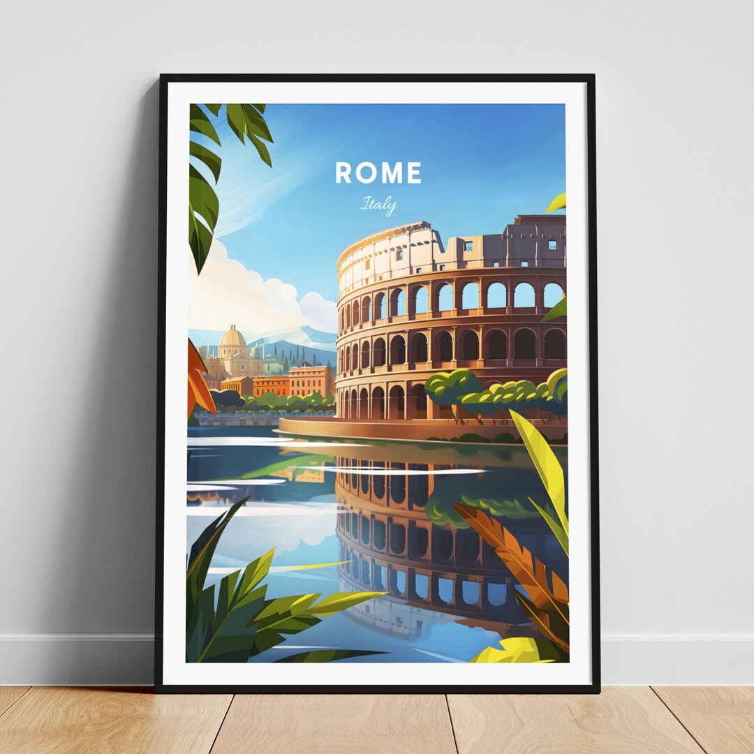 Rom Poster Italien Wandbild, Rom Poster, Italien Druck ...