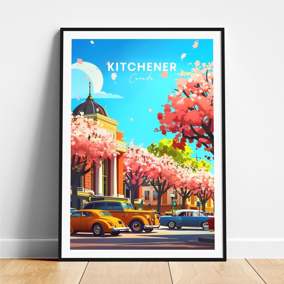 Kitchener Travel Print - Canada Travel Poster, Kitchener Poster ...