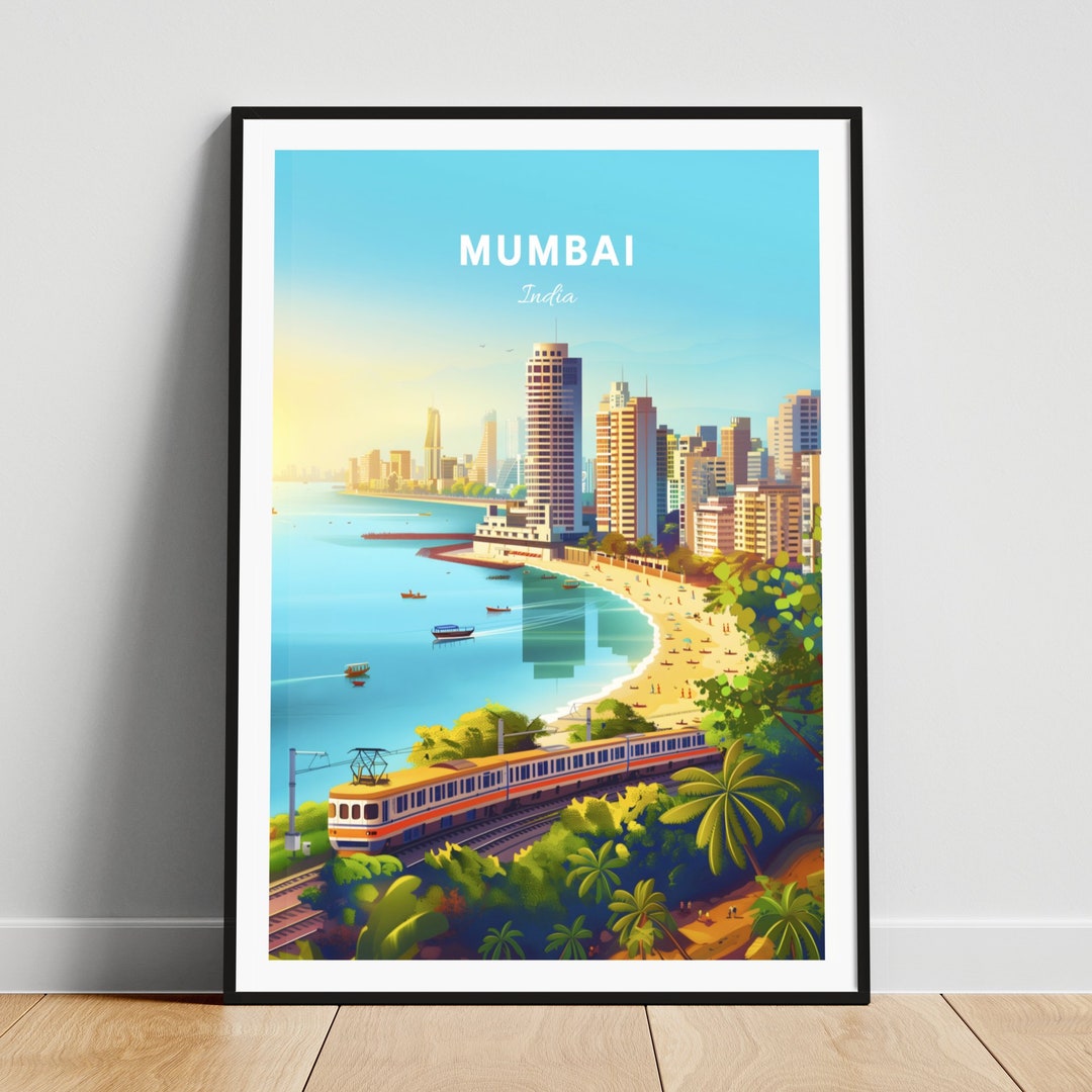 Mumbai Travel Print - India Wall Art, Mumbai Poster, Maharashtra Poster ...