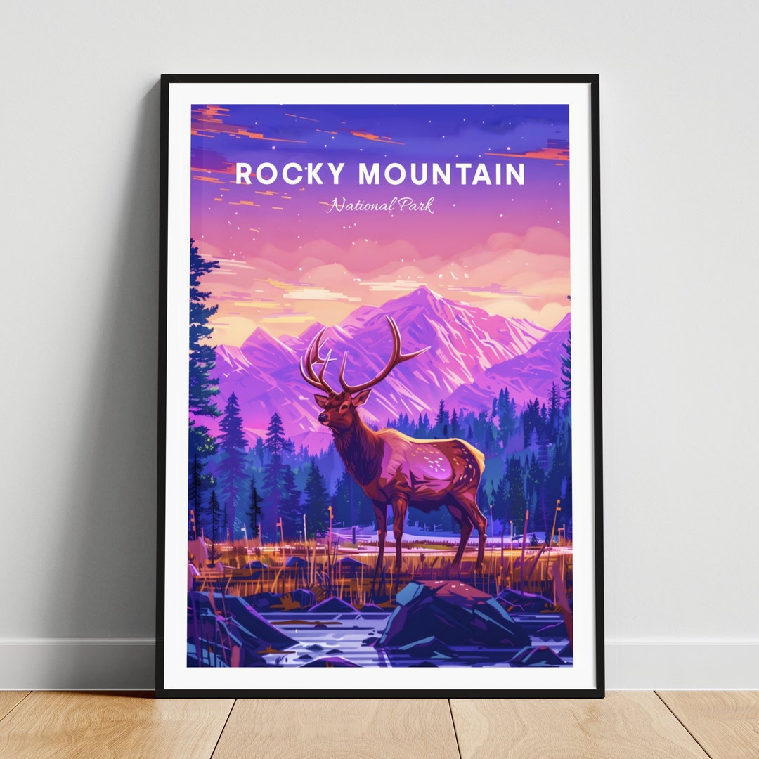 Rocky Mountain National Park Poster, Rocky Mountain Poster, the Rockies ...