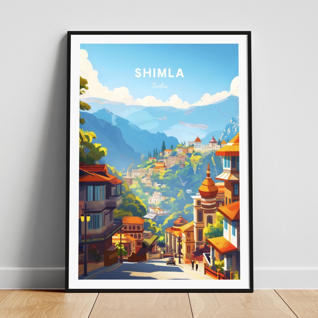 Shimla Travel Print - India Wall Art, Shimla Poster, India Print ...