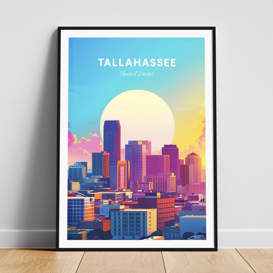 Tallahassee Reisedruck - US Reiseplakat, Tallahassee Plakat, Florida ...