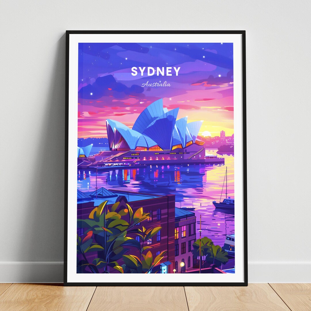 Sydney Travel Print - Australia Travel Poster, Sydney Poster, Sydney ...