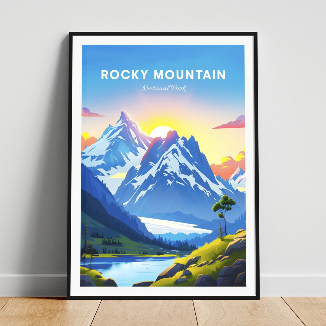 Rocky Mountain National Park Poster, Rocky Mountain Poster, the Rockies ...