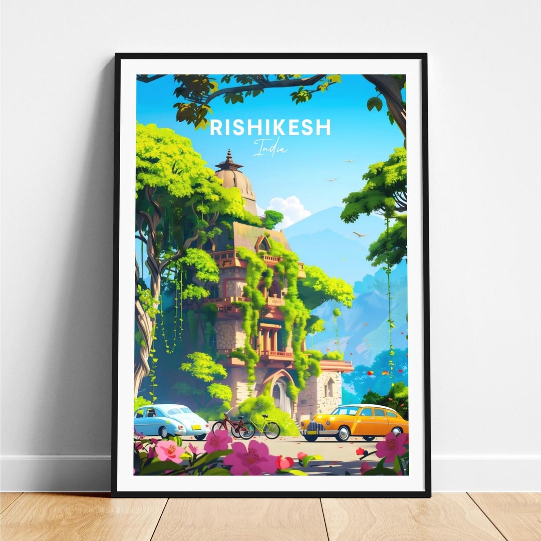 Rishikesh Travel Print India Travel Poster, Rishikesh Poster, Rishikesh ...