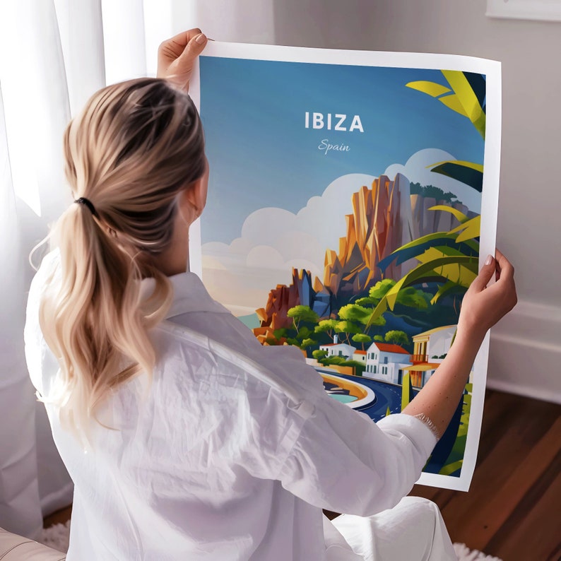 Ibiza Travel Print Spain Wall Art, Ibiza Poster, Spain Print, Personalized Gift Poster ...