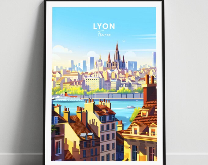 Lyon France Print, Lyon France Art, Lyon Print, French Poster, Lyon Art ...