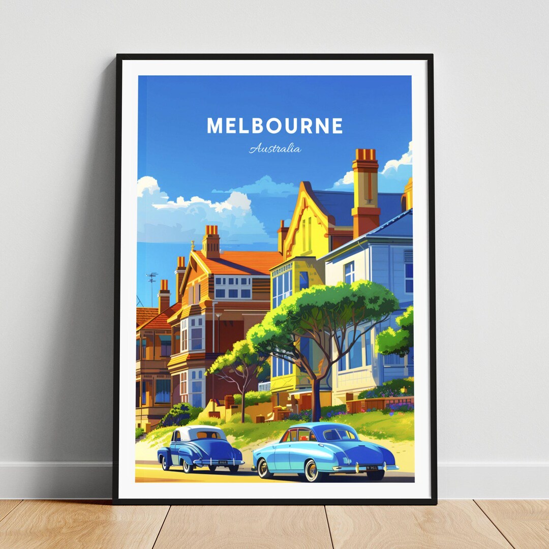Melbourne Travel Print - Australia Travel Poster, Melbourne Poster ...