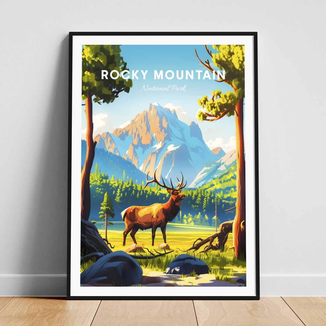 Rocky Mountain National Park Poster, Rocky Mountain Poster, the Rockies ...