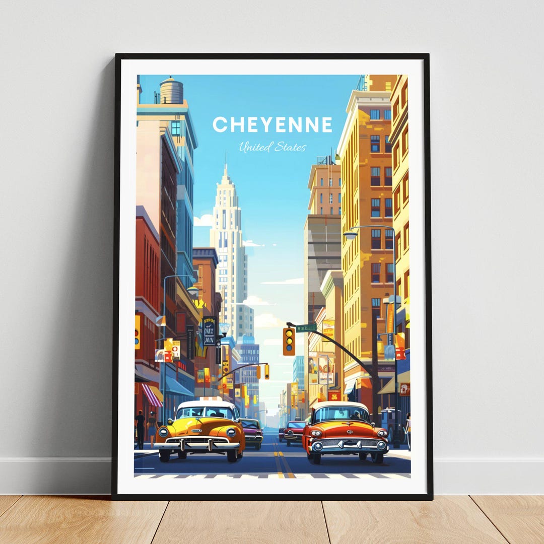 Cheyenne Travel Print - US Travel Poster, Cheyenne Poster, Cheyenne ...