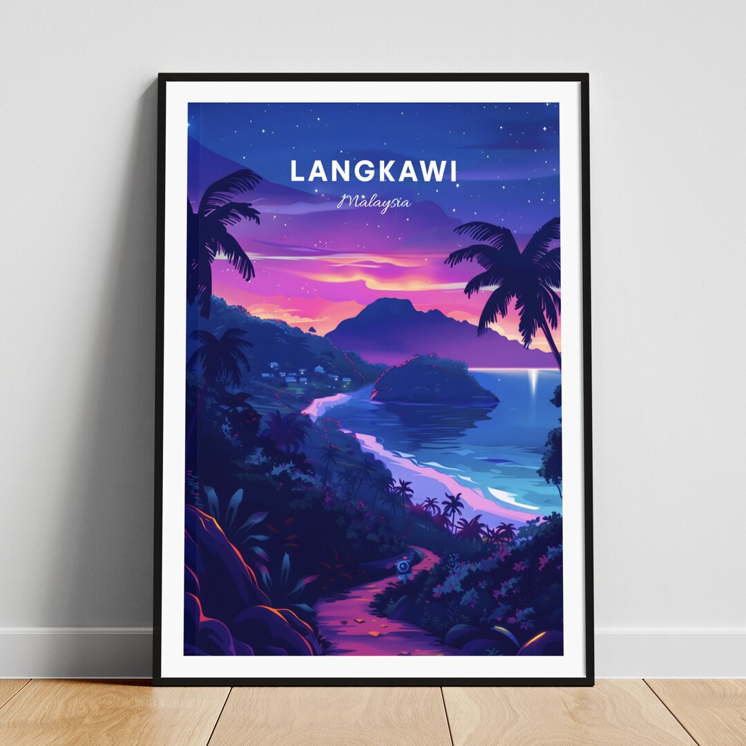 Langkawi Travel Print - Malaysia Wall Art, Langkawi Poster, Beach ...
