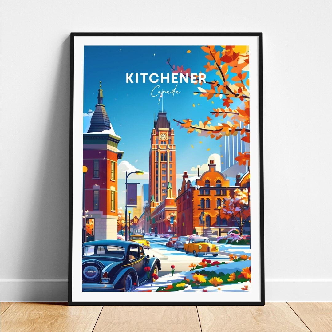 Kitchener Travel Print - Canada Travel Poster, Kitchener Poster ...