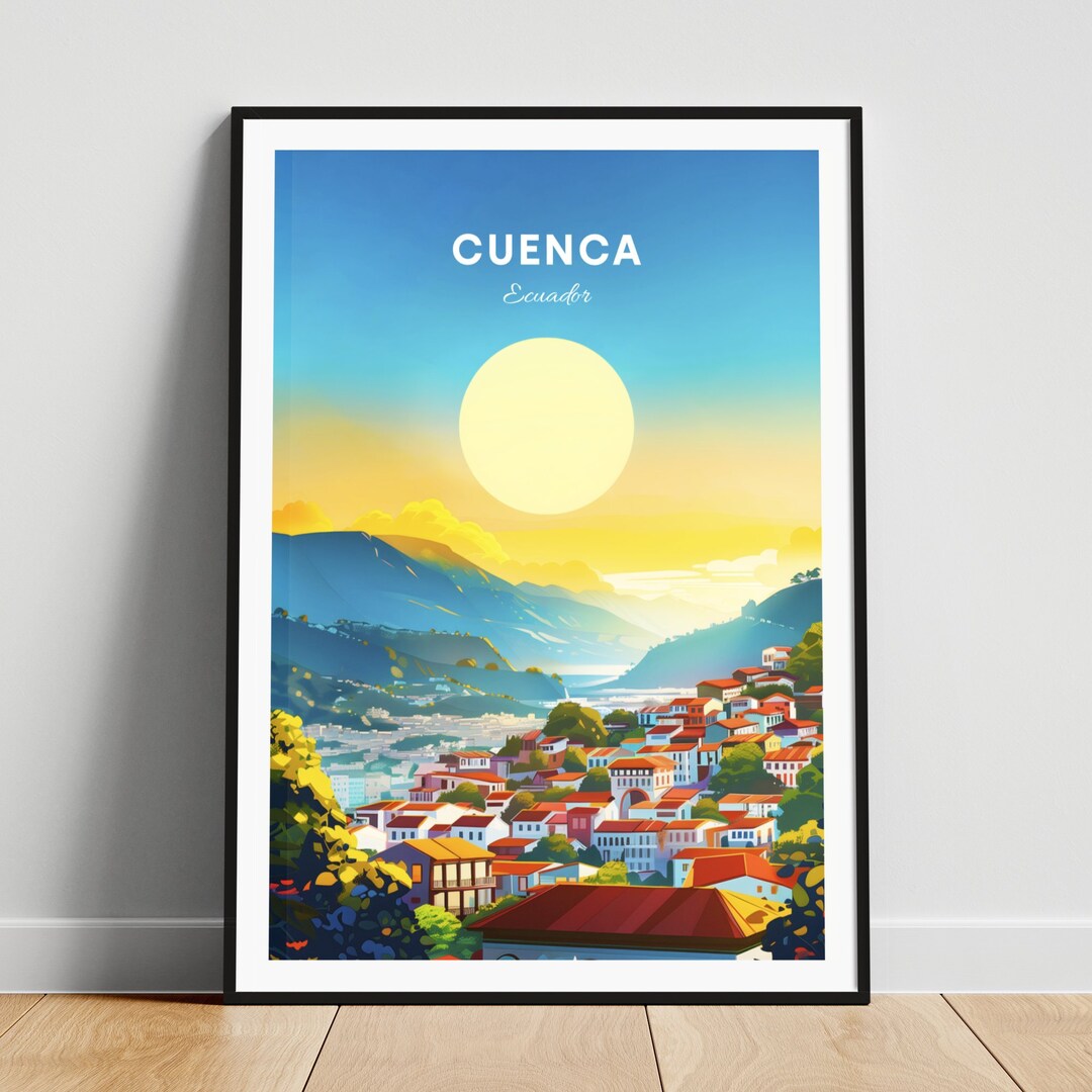 Cuenca Travel Print - Ecuador Wall Art, Cuenca Poster, Azuay Poster ...
