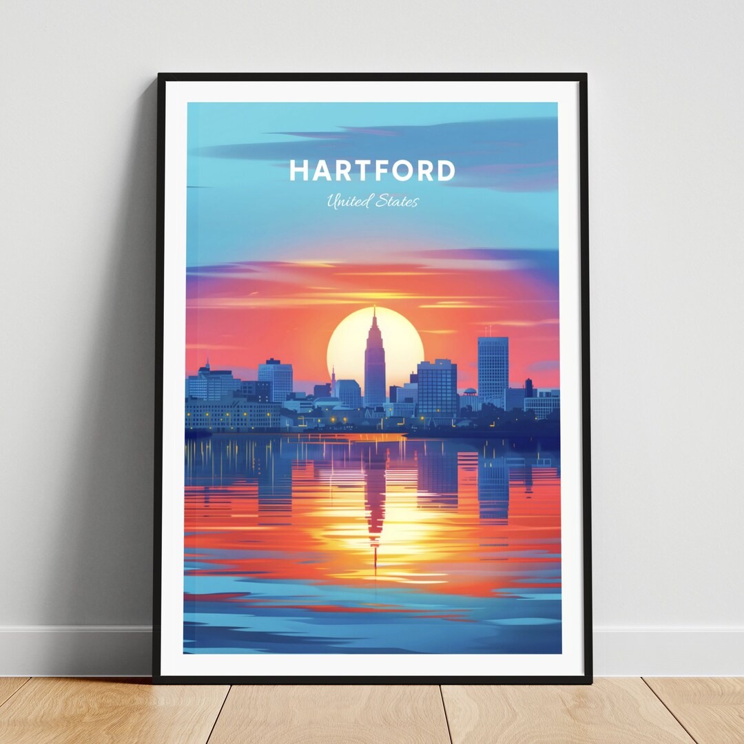 Hartford Travel Print - US Travel Poster, Hartford Poster, Connecticut ...