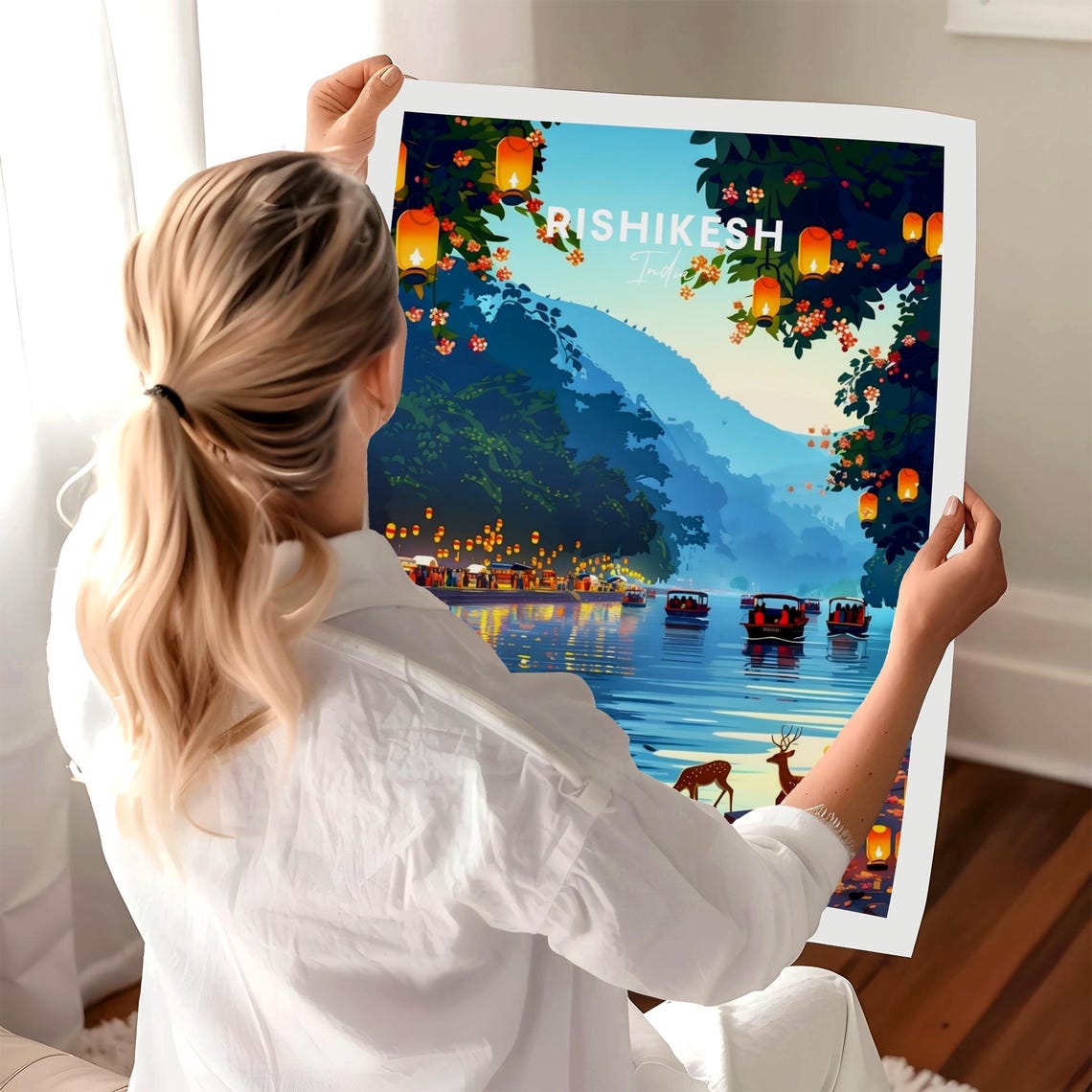 Rishikesh Travel Print - India Travel Poster, Rishikesh Poster ...